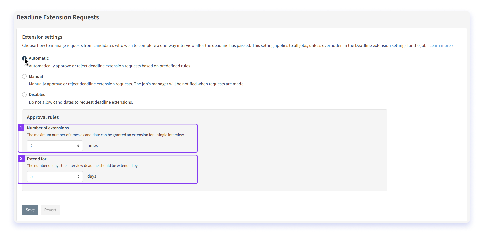 Interview deadline extension requests – Spark Hire