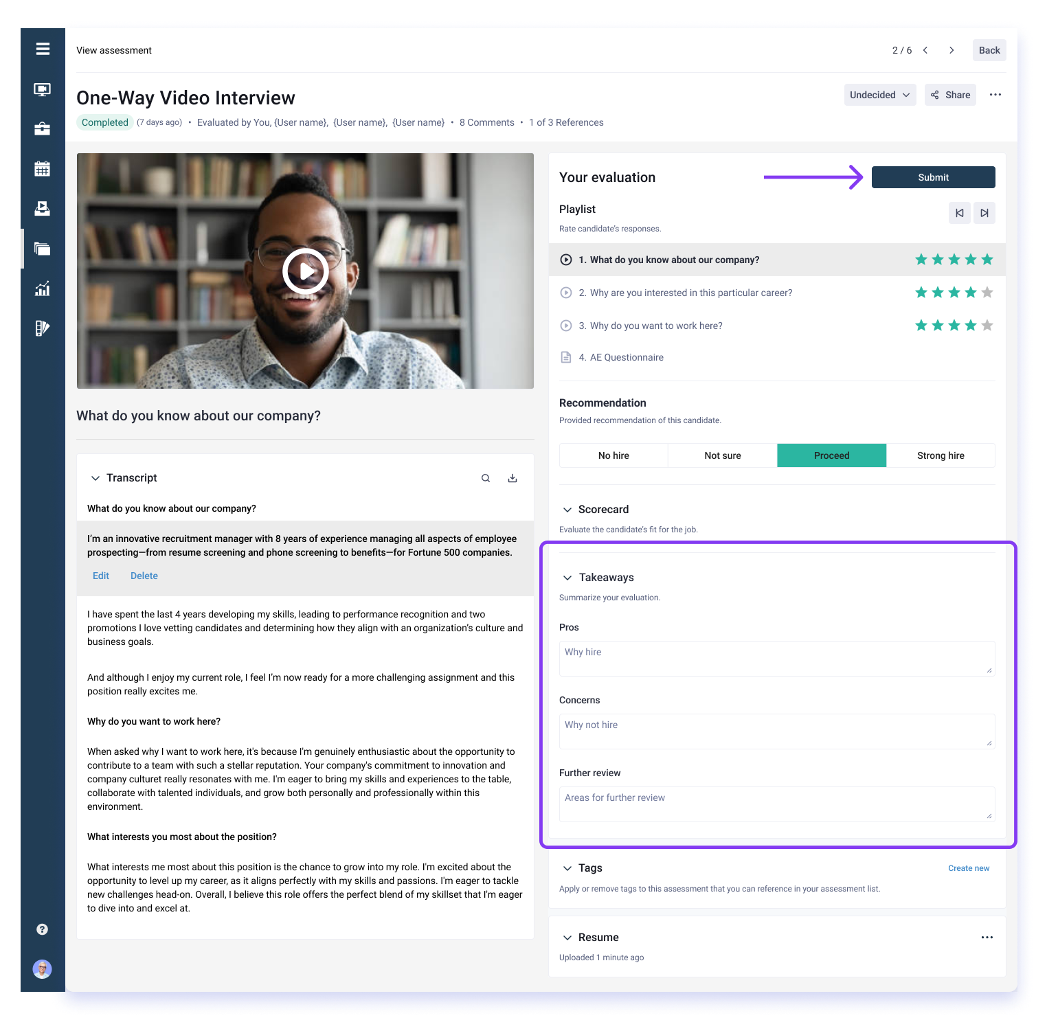 Takeaways – Spark Hire