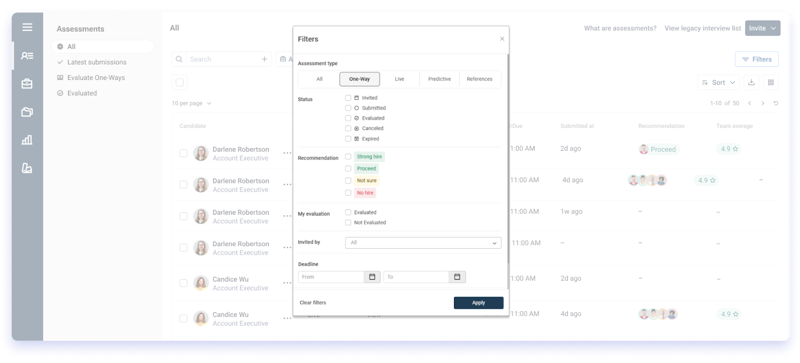 New assessment workflow overview – Spark Hire