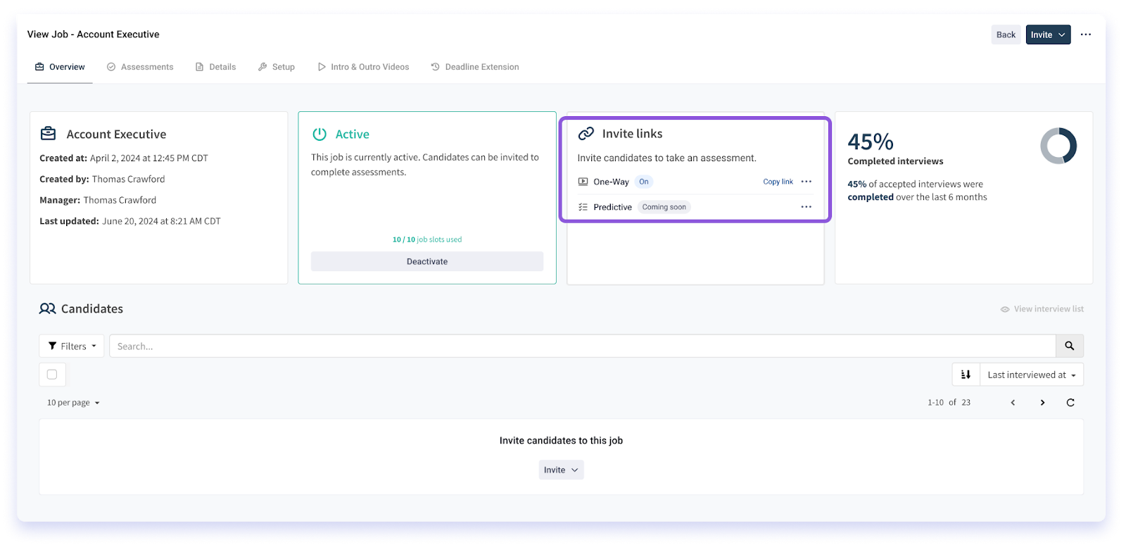 New assessment workflow overview – Spark Hire