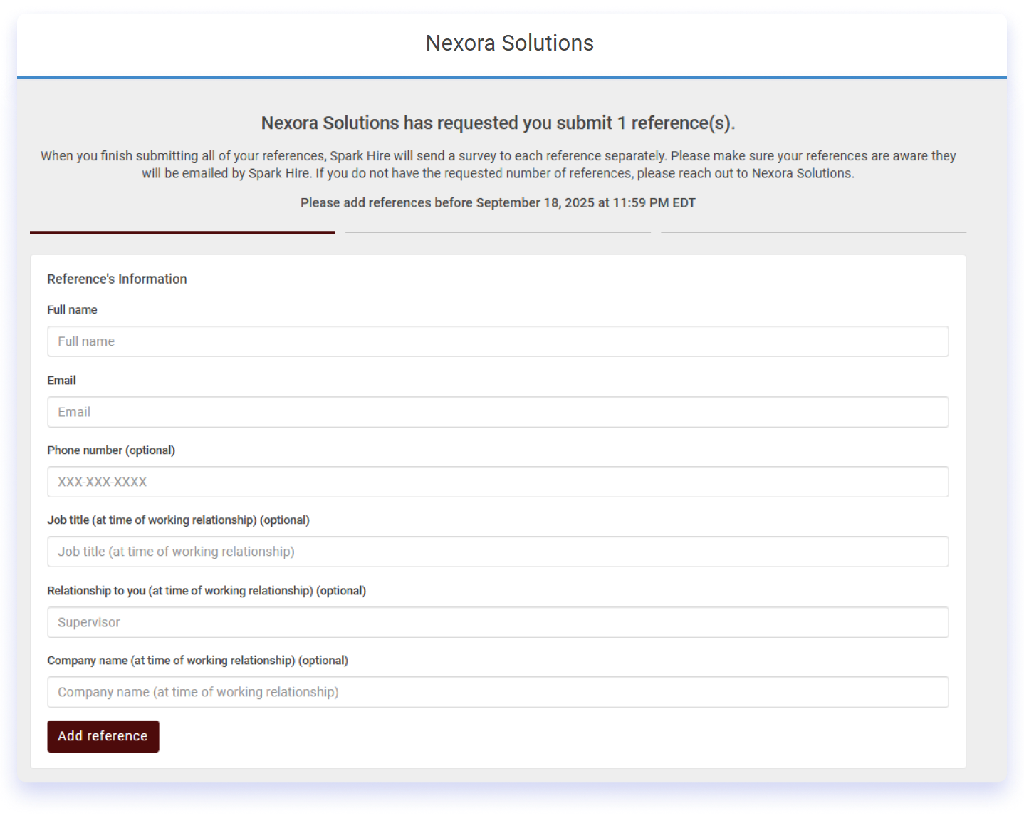 Automated Reference Check process – Spark Hire