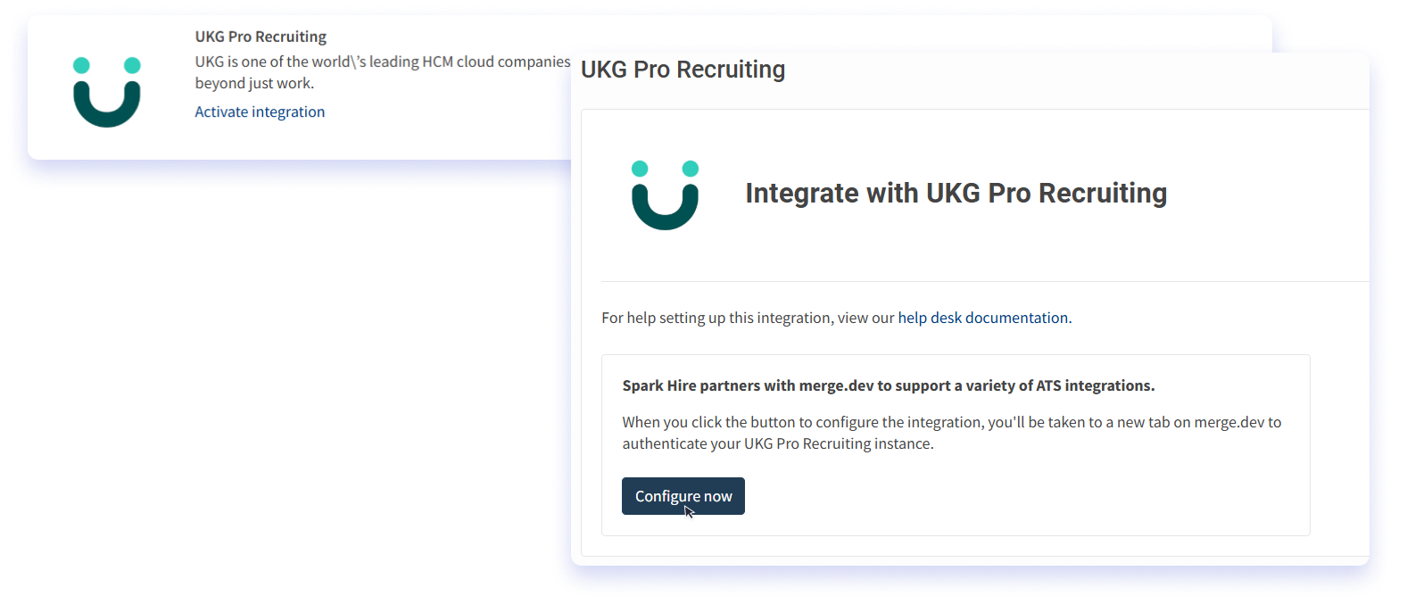 Integration with UKG Pro Recruiting – Spark Hire