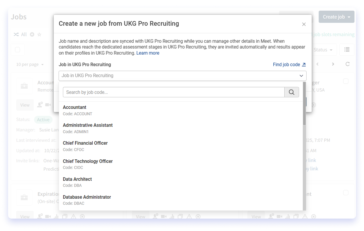 Integration with UKG Pro Recruiting – Spark Hire